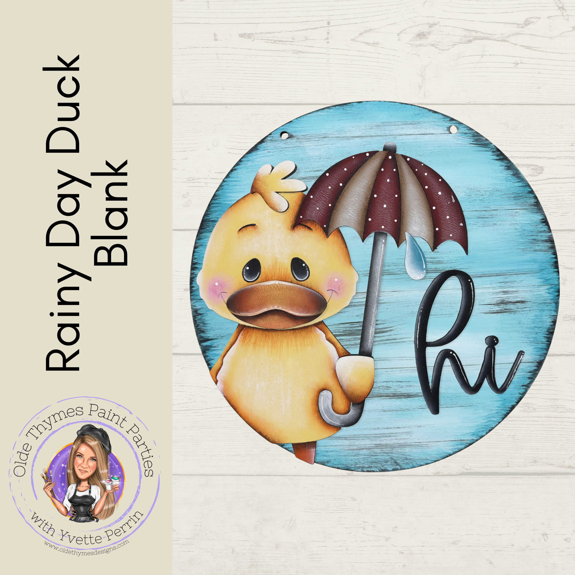 Rainy Day Duck Blank – OldeThymesPaintParties