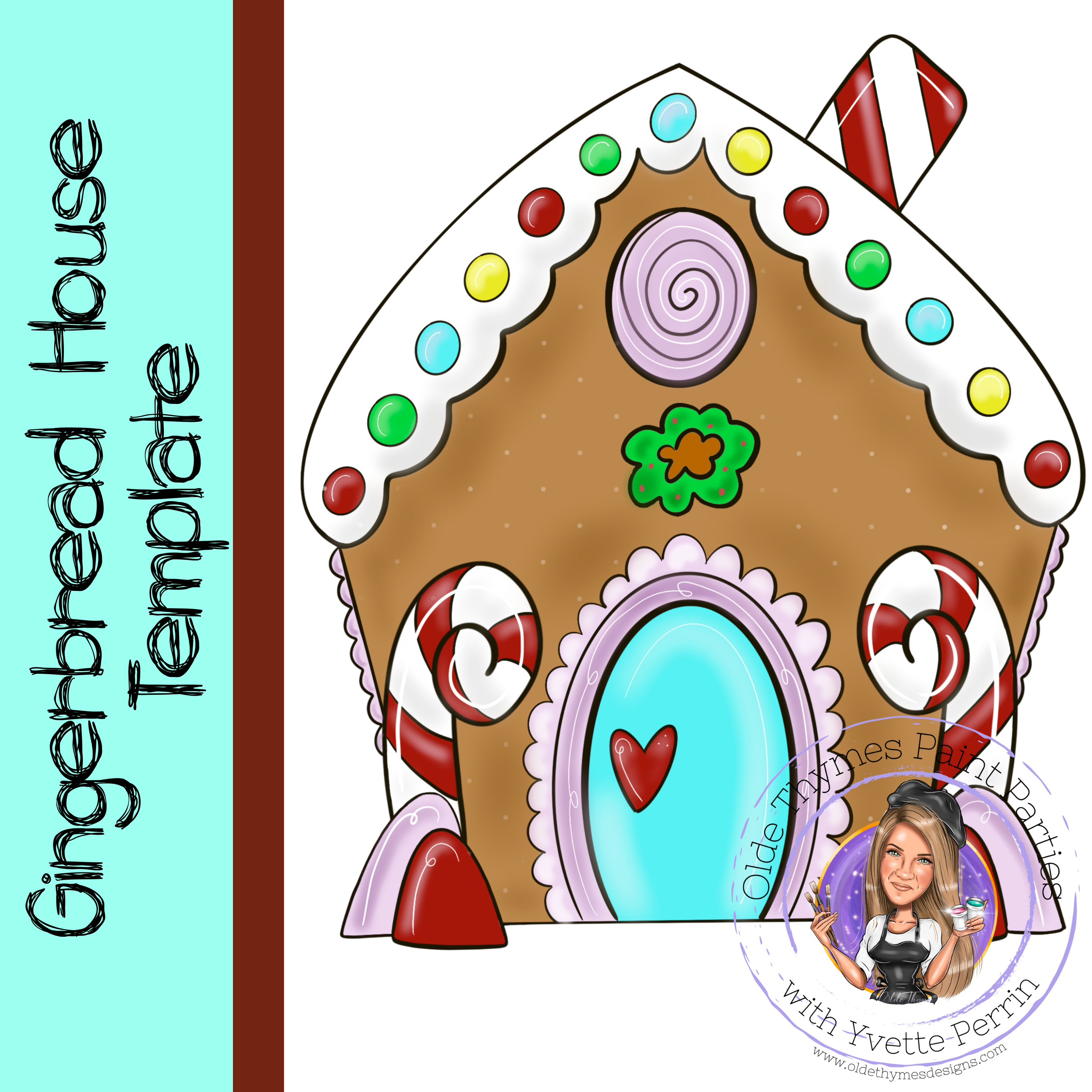 Gingerbread House Template – OldeThymesPaintParties