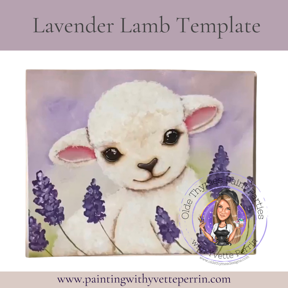 Lavender Lamb Template – OldeThymesPaintParties