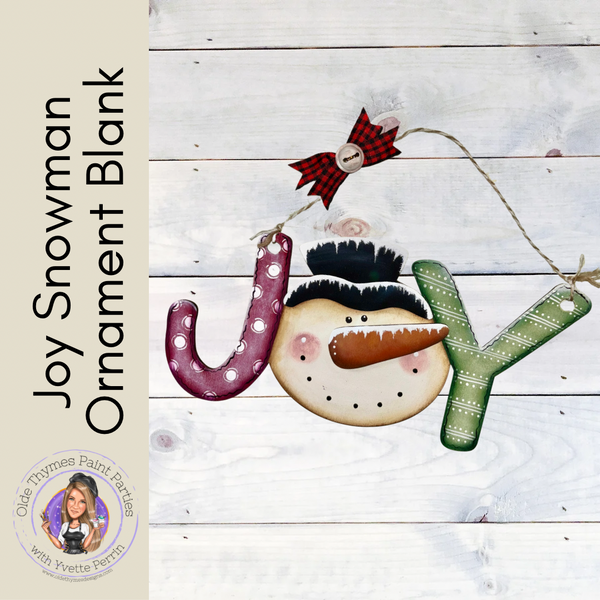 Snowman Joy Ornament Blank – OldeThymesPaintParties