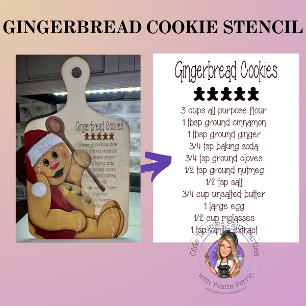 Gingerbread Cookie Stencil – OldeThymesPaintParties
