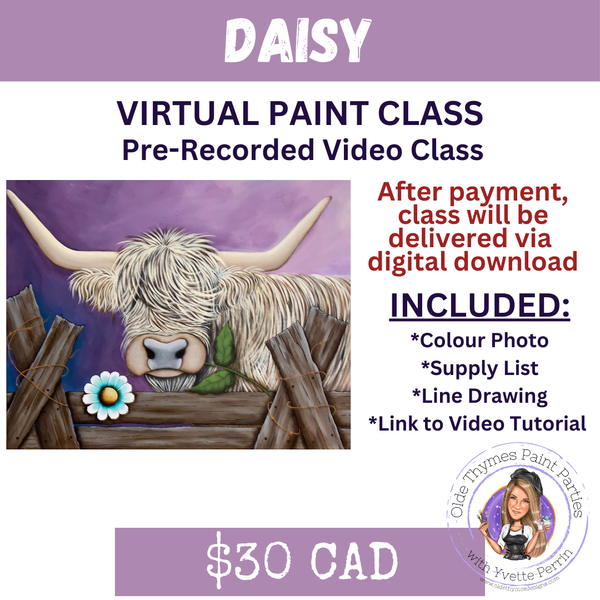 Daisy Virtual Paint Class – OldeThymesPaintParties