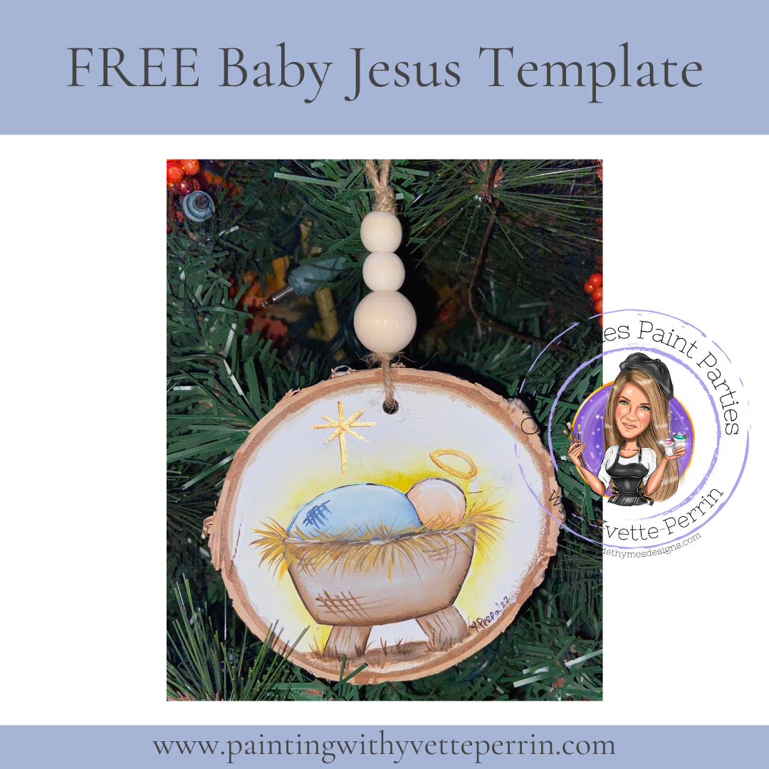 FREE Baby Jesus Template – OldeThymesPaintParties