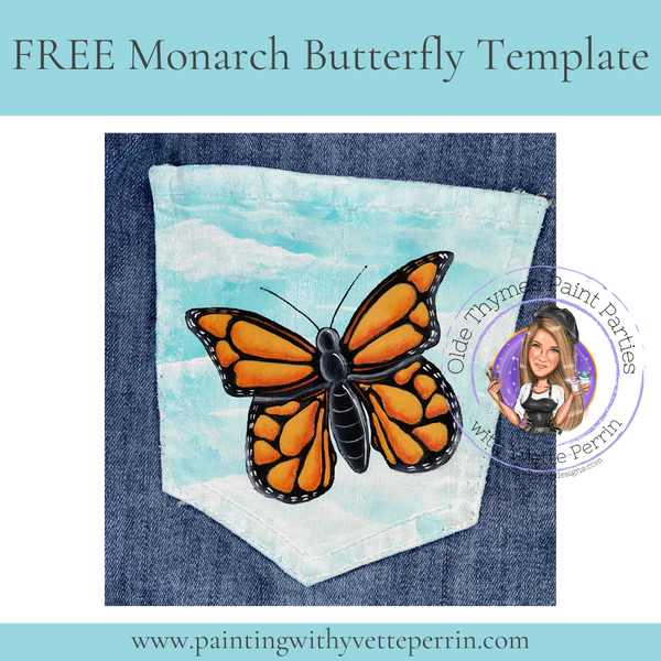 FREE Monarch Butterfly Template – OldeThymesPaintParties