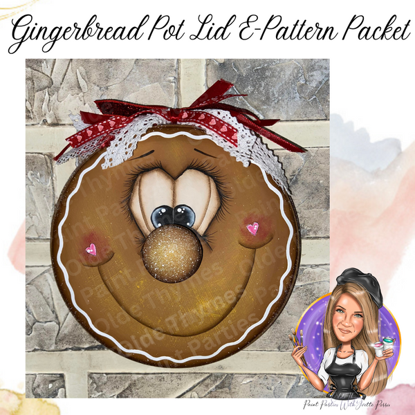 Gingerbread Pot Lid E-Pattern Packet – OldeThymesPaintParties